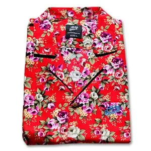 BELLUS DOMINA Floral Hawaiian Shirt - Red