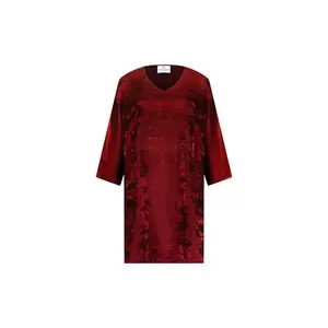 DHARA SHETH, DUBAI Dhara Sheth Dubai Shadow Of Sequin Shimmer Kaftan Dress - Red