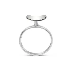 BELLUS DOMINA Sterling Abstract Minimalist Ring - Silver