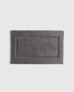 Quince Turkish Cotton Non-slip Bath Rug - Charcoal