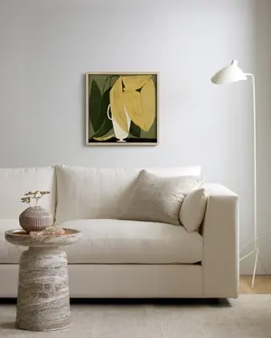 Quince Yellow Leaves Marco Marella, Wood Frame - Maple