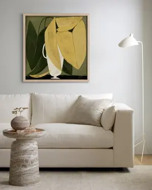 Quince Yellow Leaves Marco Marella, Wood Frame - Maple