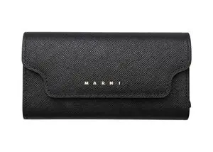 Marni Trunk 6hook Leather Key Case Chain - Black