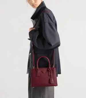 Prada Saffiano Leather Galleria Top-handle Bag - Red