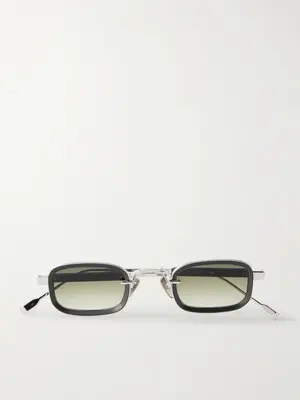 SATO Canicula Square-frame Titanium Sunglasses - Silver
