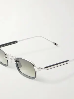 SATO Canicula Square-frame Titanium Sunglasses - Silver