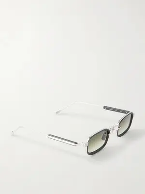 SATO Canicula Square-frame Titanium Sunglasses - Silver