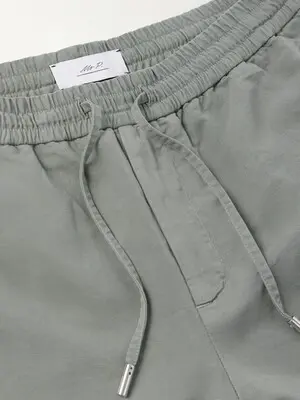 Mr P. Straight-leg Cotton And Linen-blend Twill Drawstring Shorts