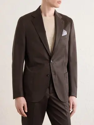 DE PETRILLO Cotton Single-breasted Suit Jacket