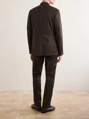 DE PETRILLO Cotton Single-breasted Suit Jacket
