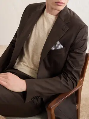 DE PETRILLO Cotton Single-breasted Suit Jacket