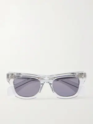 JACQUES MARIE MAGE Dealan Square-frame Acetate Sunglasses - Silver