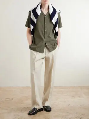 Nn07 Kay 1454 Pleated Linen Trousers - Neutrals