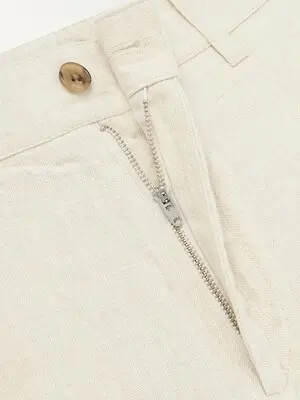 Nn07 Kay 1454 Pleated Linen Trousers - Neutrals