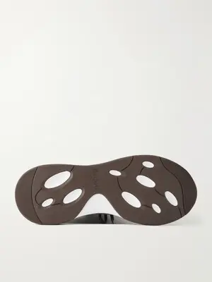 Berluti Shadow Leather-trimmed Stretch-knit Sneakers