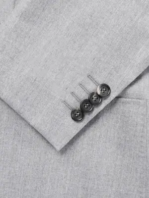 Canali Kei Wool Suit Jacket - Gray