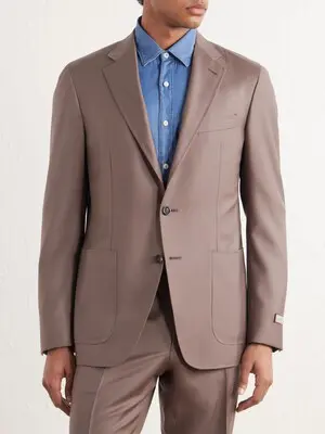 Canali Kei Wool Suit Jacket