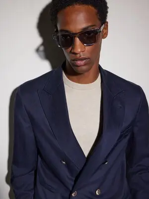 Brunello Cucinelli Acetate Aviator Sunglasses
