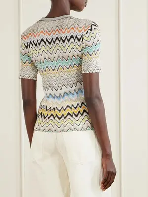 Missoni Striped Crochet-knit Sweater