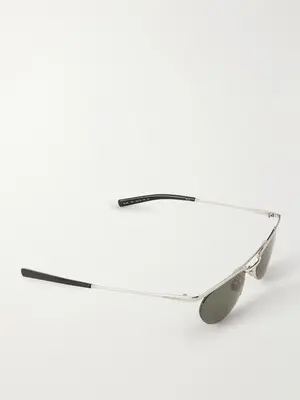 Saint Laurent Oval-frame Sunglasses - Silver