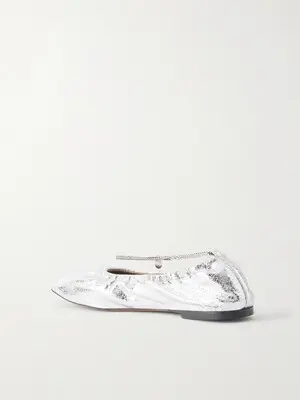 Stella McCartney Embellished Metallic Ballet Flats