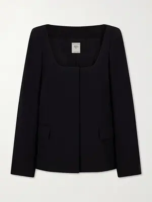 Calvin Klein Collection Camille Wool-twill Jacket - Black