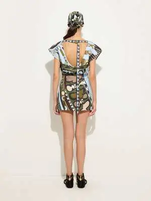 Emilio Pucci Panama Mini Dress With Soleil Print