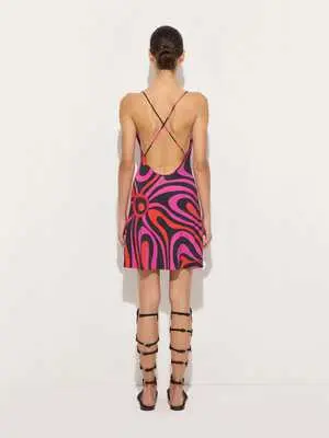 Emilio Pucci Marmo Print Mini Dress - Pink