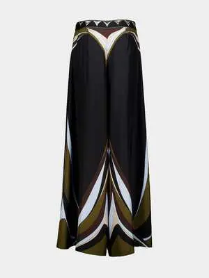 Emilio Pucci Fari Print Silk Palazzo Pants - Multicolour