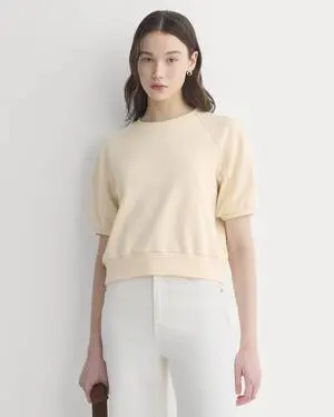 Everlane Lightweight Terry Blouson Crewneck - Parchment