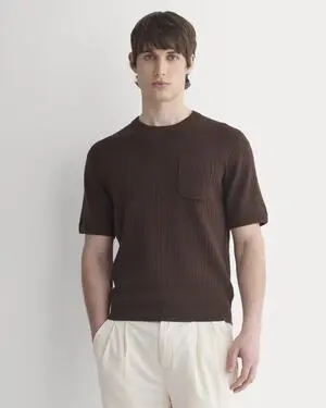 Everlane Textured Knit Tshirt - Coffee Bean
