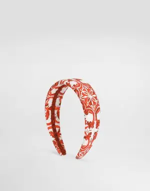 Dolce & Gabbana Majolica-print Poplin Headband