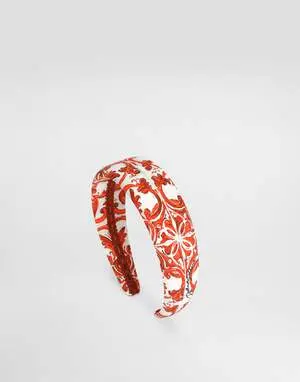 Dolce & Gabbana Majolica-print Poplin Headband