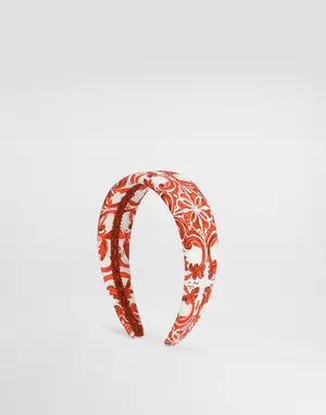 Dolce & Gabbana Majolica-print Poplin Headband