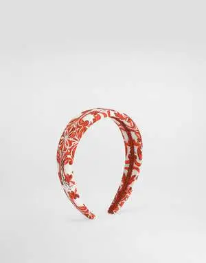 Dolce & Gabbana Majolica-print Poplin Headband - Multicolor