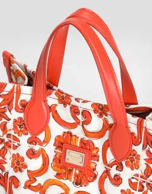 Dolce & Gabbana Majolica-print Canvas Tote Bag