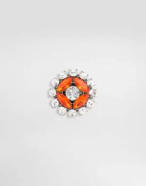Dolce & Gabbana Brooch With Rhinestones - Silver