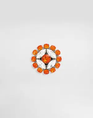 Dolce & Gabbana Embellished Brooch - Silver