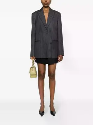 Off-White Pinstripe Pattern Blazer