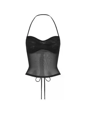 FAE SWIM Halterneck Top - Black