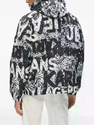 Karl Lagerfeld All-over Logo Print Hooded Jacket