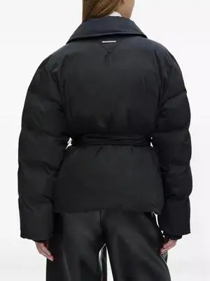 Karl Lagerfeld Belted Padded Biker Jacket