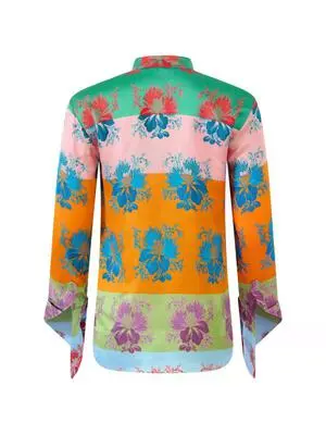 Rosie Assoulin Floral Striped Shirt