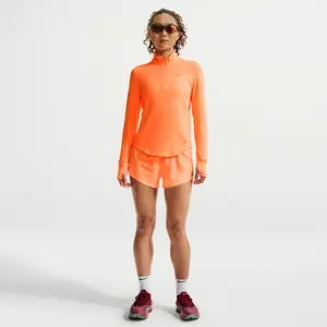 Nike Swift Dri-fit Uv 1/4-zip Running Top - Orange