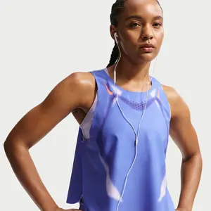 Nike Aeroswift Dri-fit Adv Cropped Running Tank Top - Blue