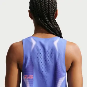 Nike Aeroswift Dri-fit Adv Cropped Running Tank Top - Blue