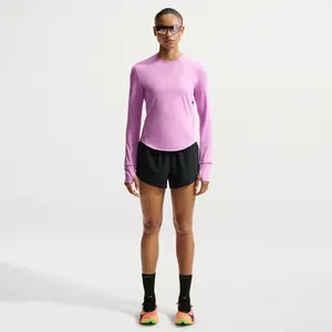 Nike Dri-fit Long-sleeve Crew Neck Running Top - Purple