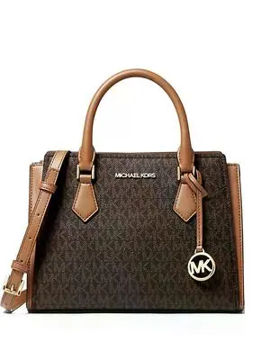 Michael Kors Hope Monogram Shoulder Bag - Brown
