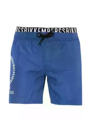 BIKKEMBERGS Logo Print Swim Shorts - Blue