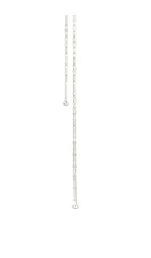 LOREN STEWART Silver Heart Bolo Necklace